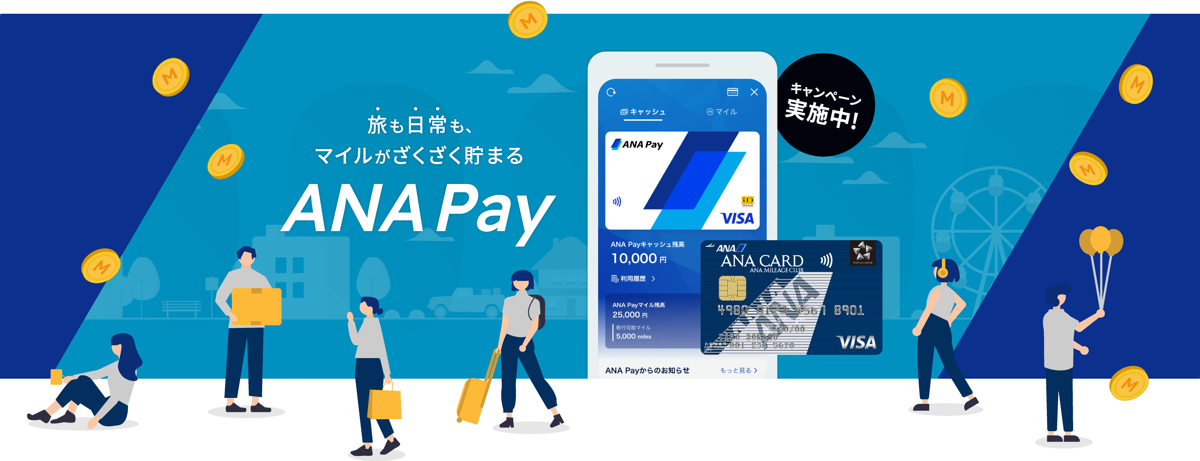 ANA Pay - 登録は無料で簡単！ANAのモバイル決済サービス｜クレジットカードの三井住友Visaカード
